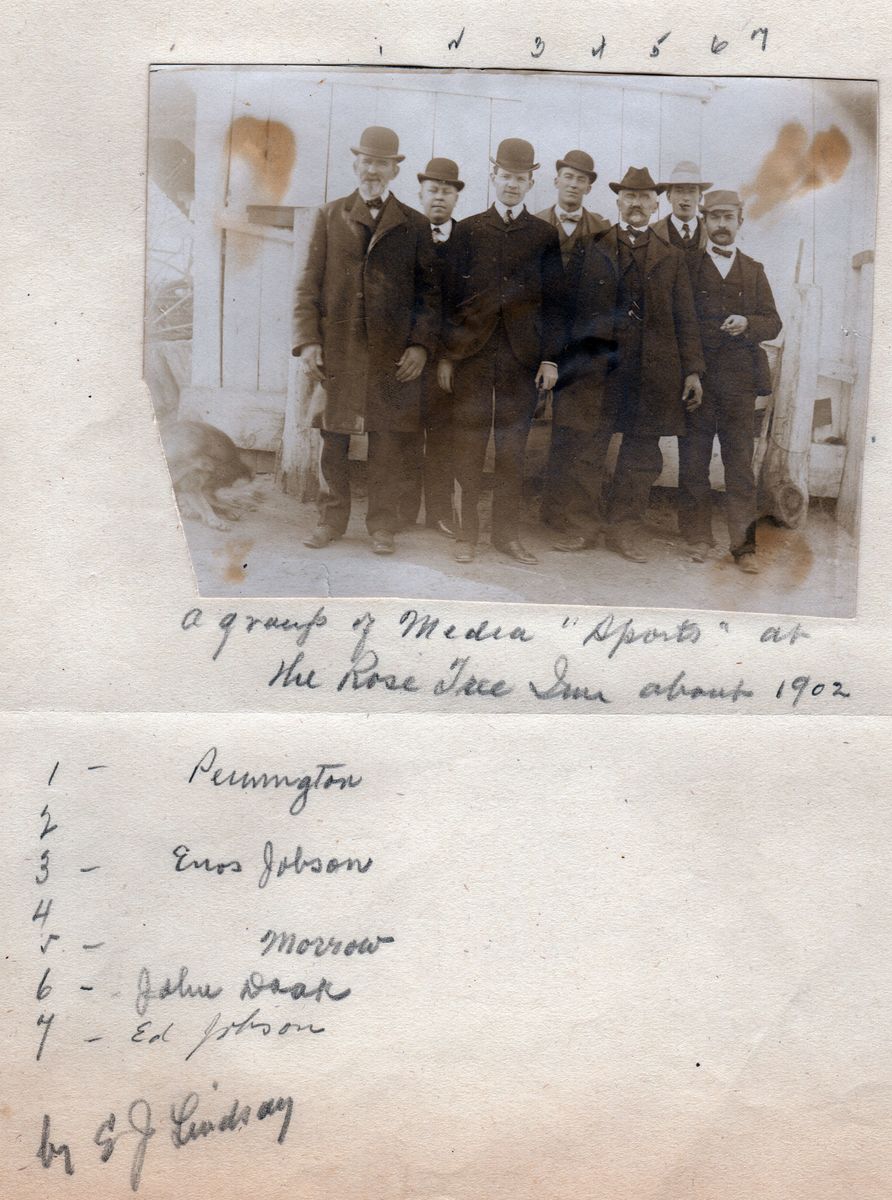 A group of Media "sports" at the Rose Tree Inn, about 1902 · Media ...