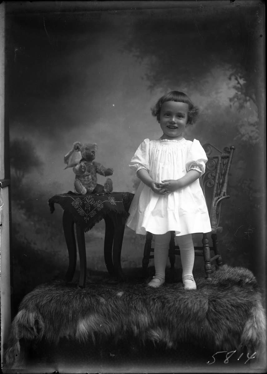 George Rigby with stuffed bear · Media Historic Archives