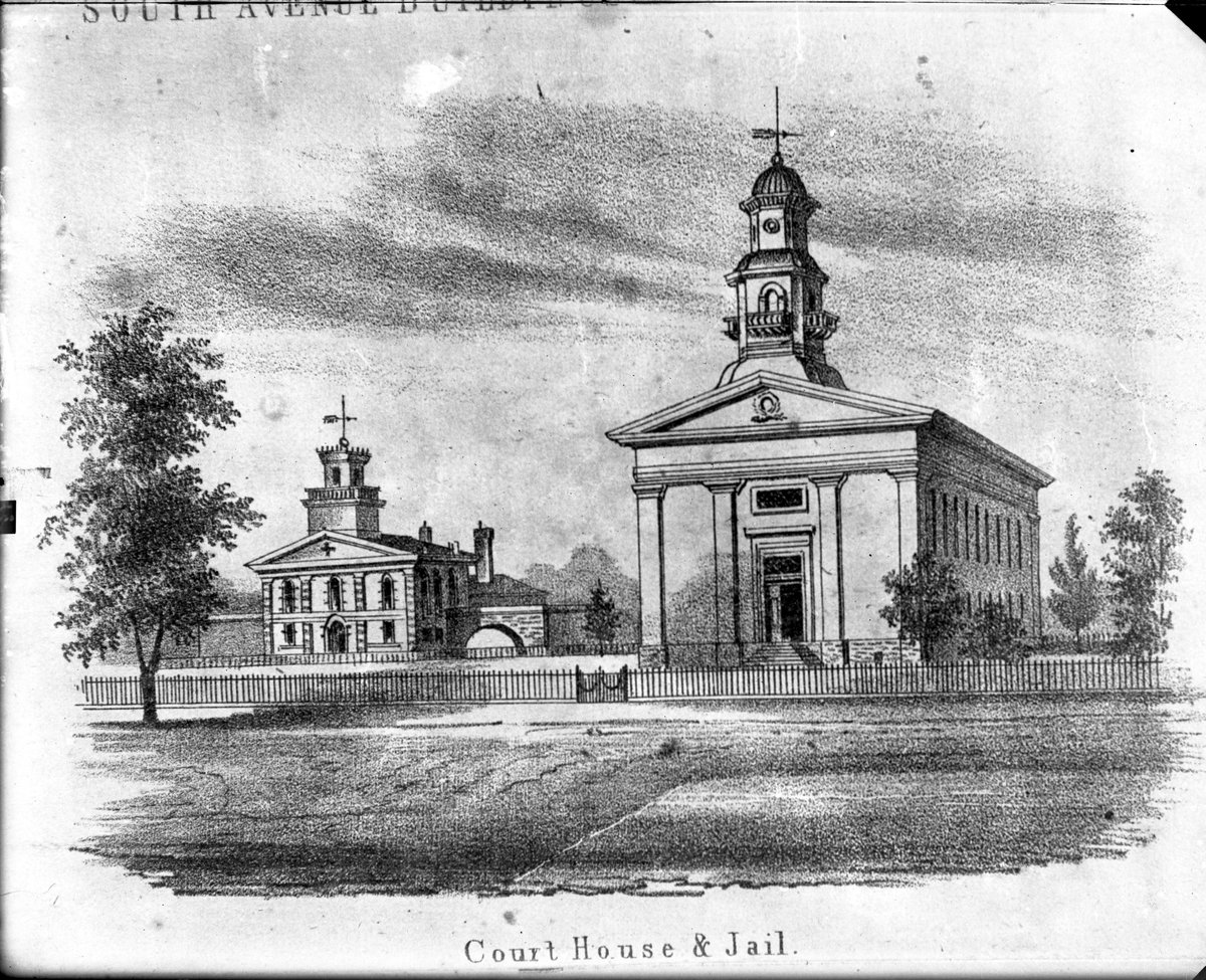 Delaware County Court House and jail, copy from map · Media Historic ...